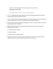 Assignment Pdf CISC B Fall Data Engineering Mining Assignment Start Date