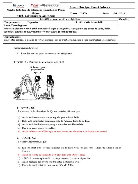 Atv Poad 4bimestre Bimestre Pdf Mecánica Del Lenguaje Gramática