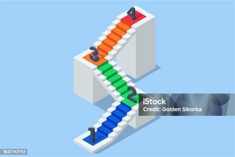 등각 투영 목표 및 목표 달성 개념 사업 성취 또는 사업 목표 달성에 있는 성공에 희망 경력 성장 사업 성공 수익 3차원 형태에 대한 스톡 벡터 아트 및 기타 이미지