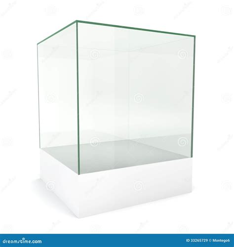 Glass Cube On A Stand Glass Trophy Award Vector Illustration Isolated
