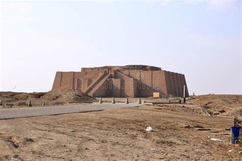 Restored Ziggurat In Ancient Ur Sumerian Temple Iraq Stock Image