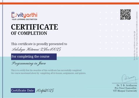 Java Programminginjava Vitbhopal Learningbydoing Wintersemester