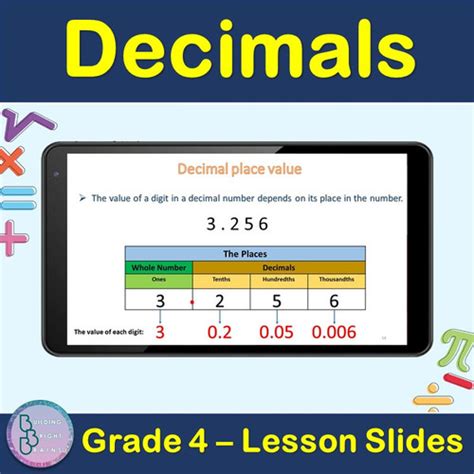 Decimals 4th Grade Powerpoint Lesson Slides