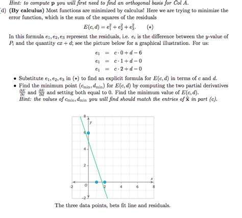 2 Least Squares Line Section 6 6 The Least Squares Chegg Com