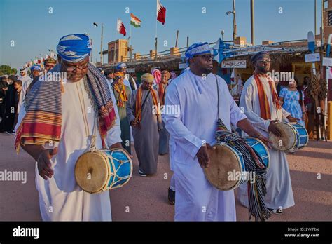 Oman Traditional Folklore Dance Ardah Dance In Katara Cultural