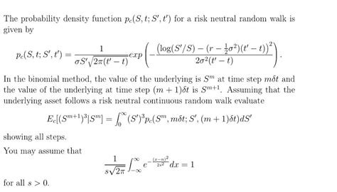The Probability Density Function Pc S T S T For A Chegg Com