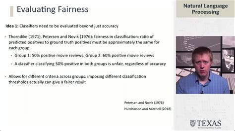 fairness in classification natural language processing at ut austin youtube