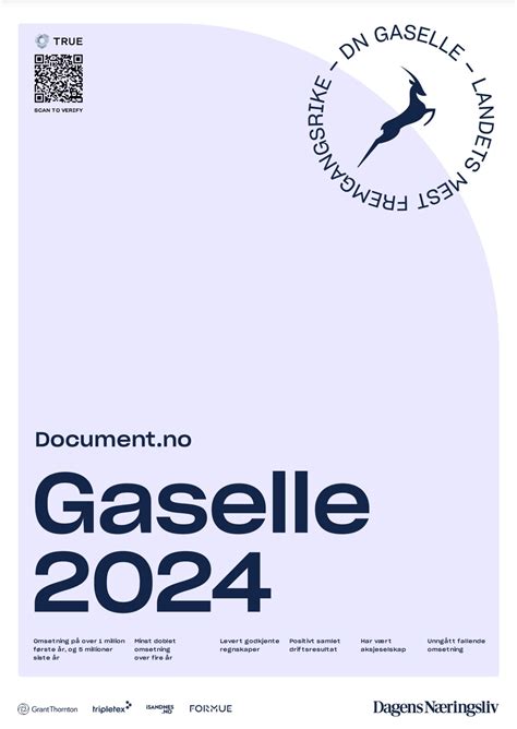 Document er kåret til gasellebedrift for sjette år på rad nå kan du kjøpe aksjer