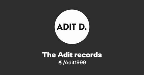 The Adit Records Instagram Linktree