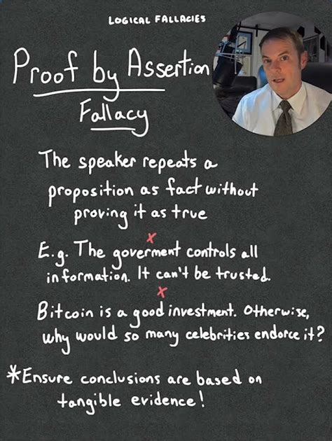Proof By Assertion Fallacy Youtube
