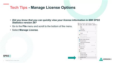 Spss Statistics Manage License Option In Ibm Spss Statistics Pptx