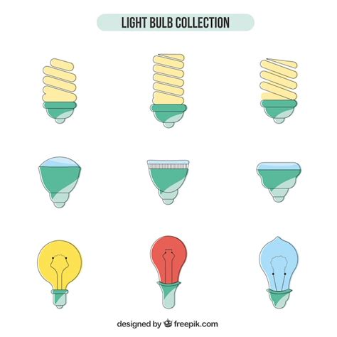 Jenis Paket Bohlam Vektor Gratis