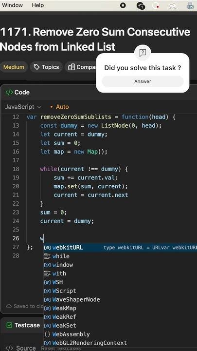 leetcode remove zero sum consecutive nodes from linked list youtube