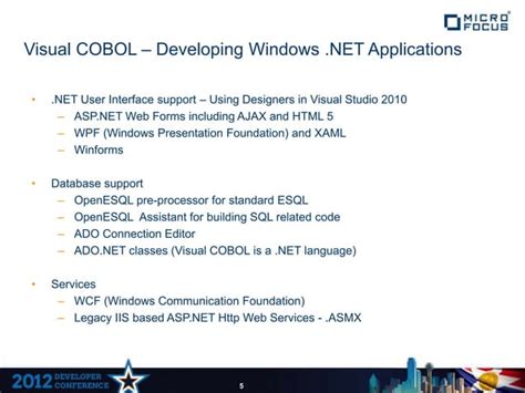Visual COBOL Development For Windows Net