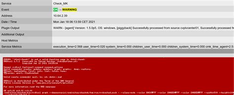 Instead Of Graphs Error Messages Are Displayed On Email Notification Of Checkmk Page
