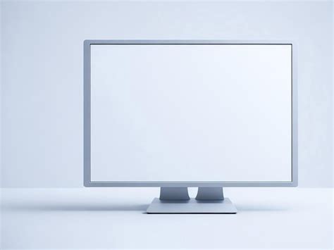 Premium AI Image D Rendering Of A Blank White Screen Monitor On A White Background