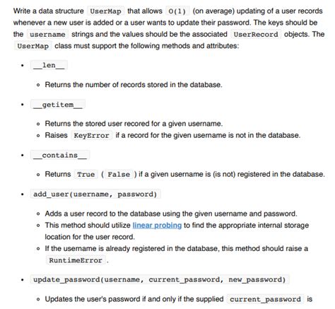 Solved User Databasewe Are Going To Implement A User