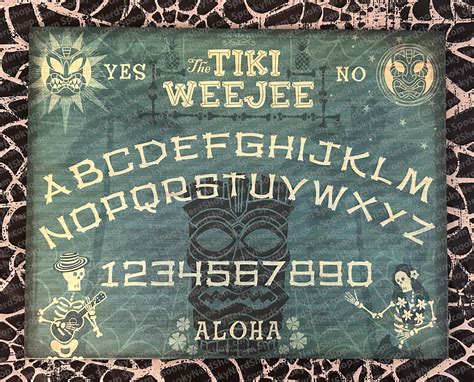 Tiki Weejee Board With Planchette Aaron Sagers Spooky Nerd Shop