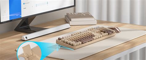 Fogruaden Wireless Keyboard And Mouse Combo Retro Typewriter Full Size Keyboard