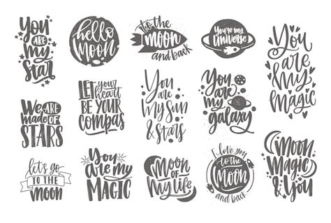 Premium Vector Romantic Lettering Written With Elegant Cursive