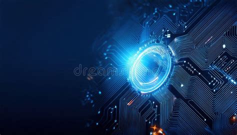 Circuit Board Featuring A Brilliant Glowing Light Within Advanced Ai Powered Automation