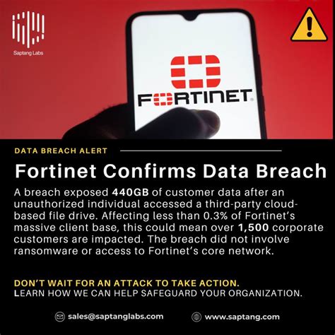 Fortinet Reports Data Breach At Saptang Saptang Labs Posted On The Topic Linkedin