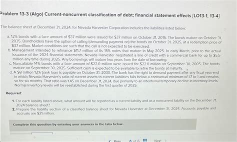 Solved Problem 13 3 Algo Current Noncurrent Chegg Com