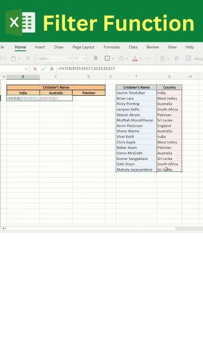 How To Use Filter Function In Excel Shorts Excel Youtube