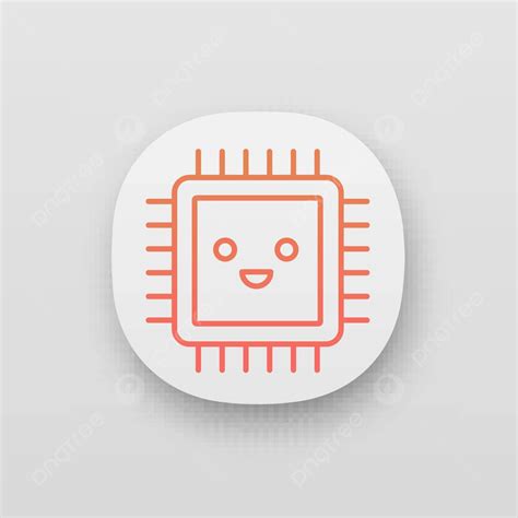 Smiling Processor App Icon Face Vector Emoji Vector Face Vector Emoji Png And Vector With
