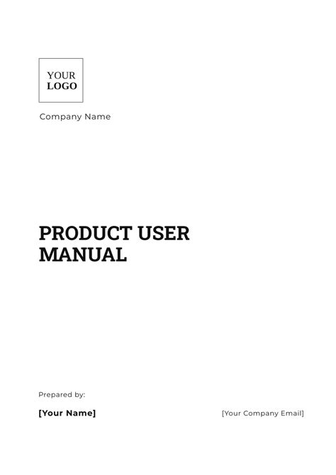 Free Personal User Manual Template To Edit Online