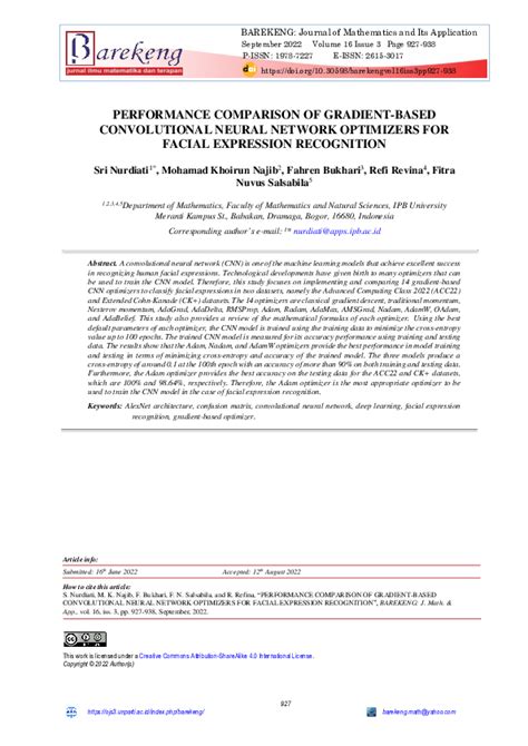Pdf Performance Comparison Of Gradient Based Convolutional Neural