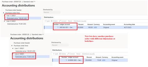 accounting rule financial dimension value used for summary account in