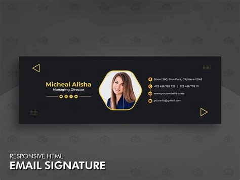 a minimal but modern clickable and responsive html email signature upwork