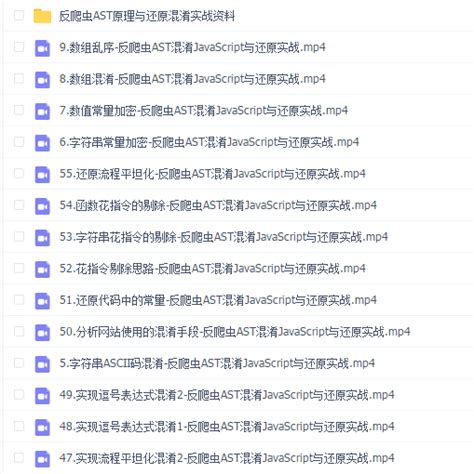 反爬虫ast混淆javascript与还原实战【小肩膀讲师】2米资源网