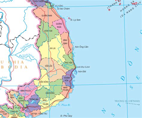 Detailed Map Of South Vietnam Vietnam Map Travelsfinderscom