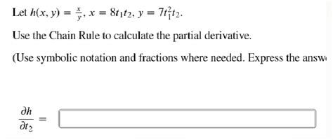 Solved At X Y W 112 Calculate The Partial