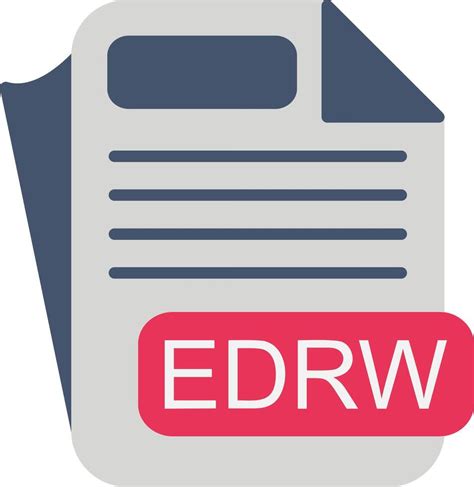 Edrw File Format Flat Icon 53939650 Vector Art At Vecteezy