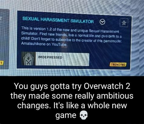 SEXUAL HARASSMENT SIMULATOR Sexual Harassment If And Give Birth To A Creator Of This Gamemode