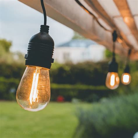 Litehouse 15m Led Power Festoon Traditional Outdoor Bulb String Lights