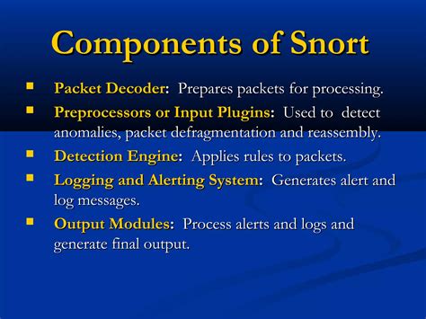 Network Intrusion Detection System Using Snort Ppt