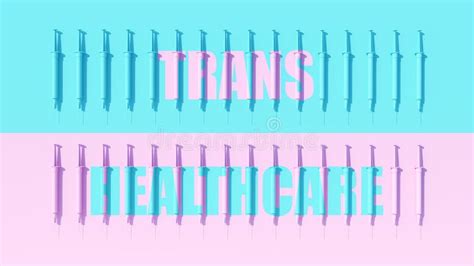 Trans Health Care Blue Pink Transgender Health Gender Syringe Hormone