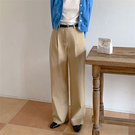 아더먼데이 핏보장💛고퀄 모던핀턱 면 슬랙스 하이웨스트 가을신상 봄가을바지 면바지 코튼팬츠 봄신상 하객룩 여자슬랙스 코튼슬랙스 인생핏 와이드팬츠