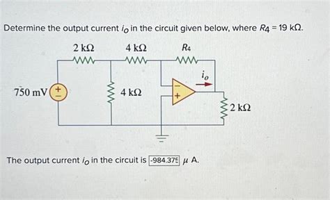 solved determine the output current io in the circuit given