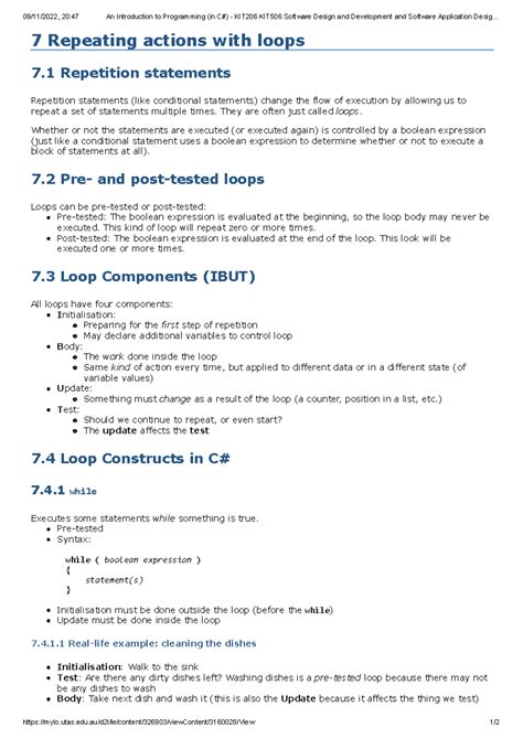 7 Repeating Actions With Loops An Introduction To Programming In C