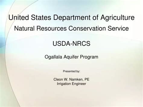 PPT USDA NRCS PowerPoint Presentation Free Download ID 3164493