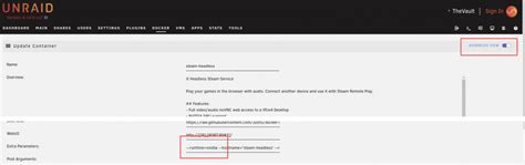 Support Josh5 Steam Headless Docker Containers Unraid
