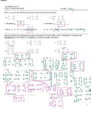 ALGEBRA II UNIT 1 TEST REVIEW KEY Pdf Course Hero