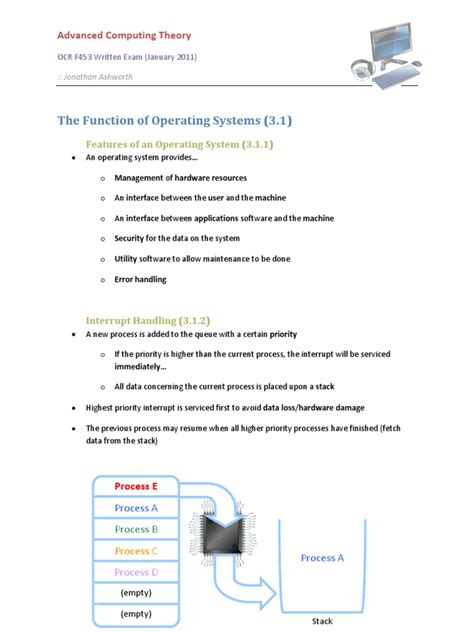 F453 Revision Booklet Pdf Databases Scheduling Computing