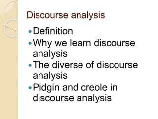 Discourse Analysis PPTX