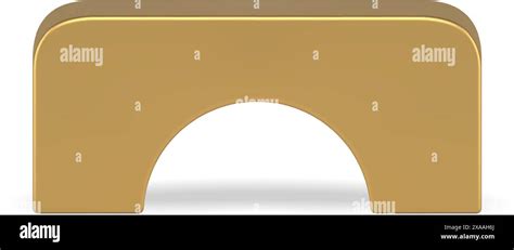 Golden Rectangular Arch Curved Metallic Geometric Shape Decorative